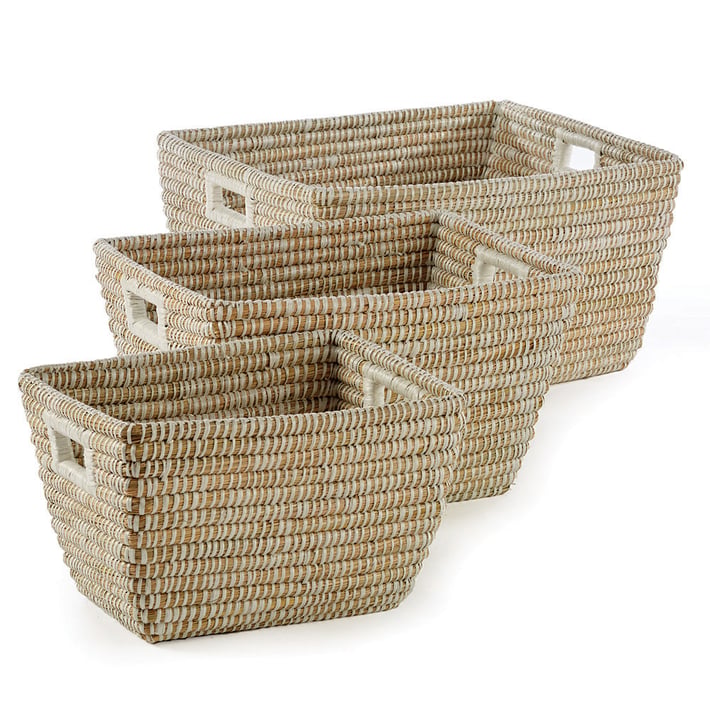 RIVERGRASS RECTANGULAR BASKETS, SET OF 3 | Ivystone
