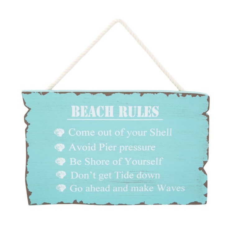 TEAL BEACH RULES SIGN | Ivystone