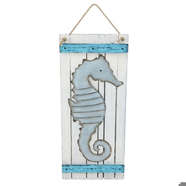 LARGE METAL SEAHORSE SIGN | Ivystone
