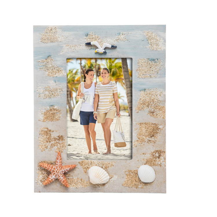 4X6 SANDY BEACH RESIN PICTURE FRAME | Ivystone