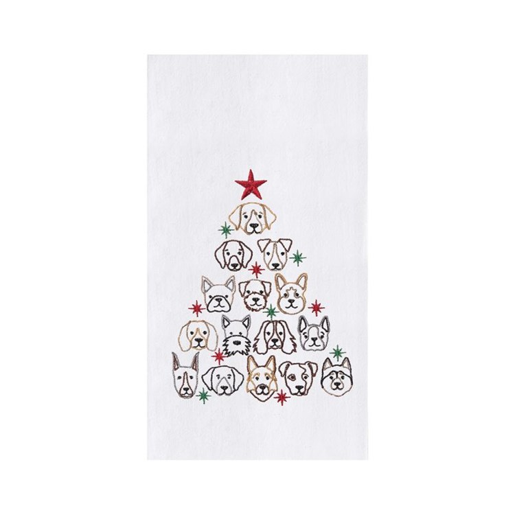 Dog Face Christmas Tree Towel | Ivystone