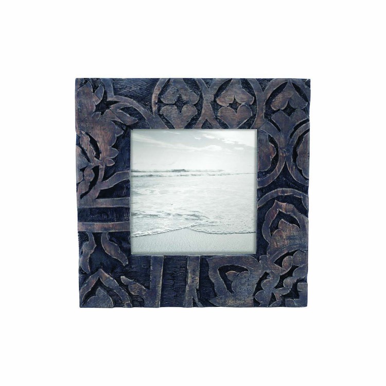 4X4 CARVED WOOD SQUARE PHOTO FRAME | Ivystone