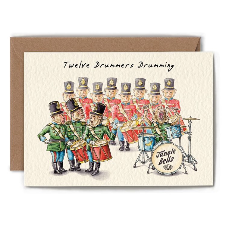 Twelve Drummers Drumming Card | Ivystone