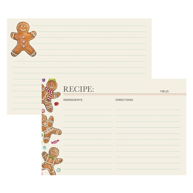 Gingerbread Recipe Card - Set of 12 | Ivystone