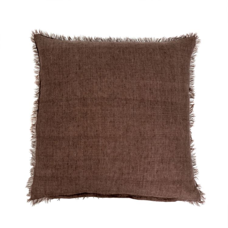 24x24 Lina Linen Pillow Mocha | Ivystone
