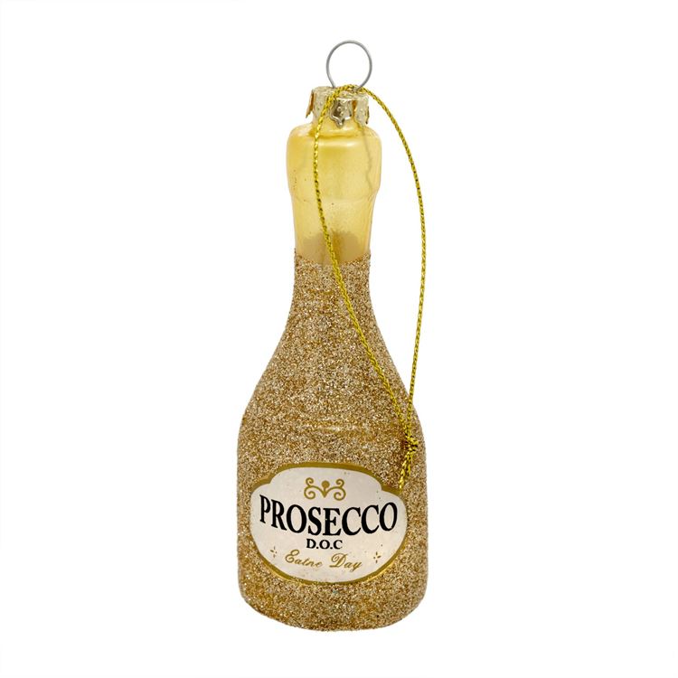 Prosecco Party Ornament, Gold | Ivystone
