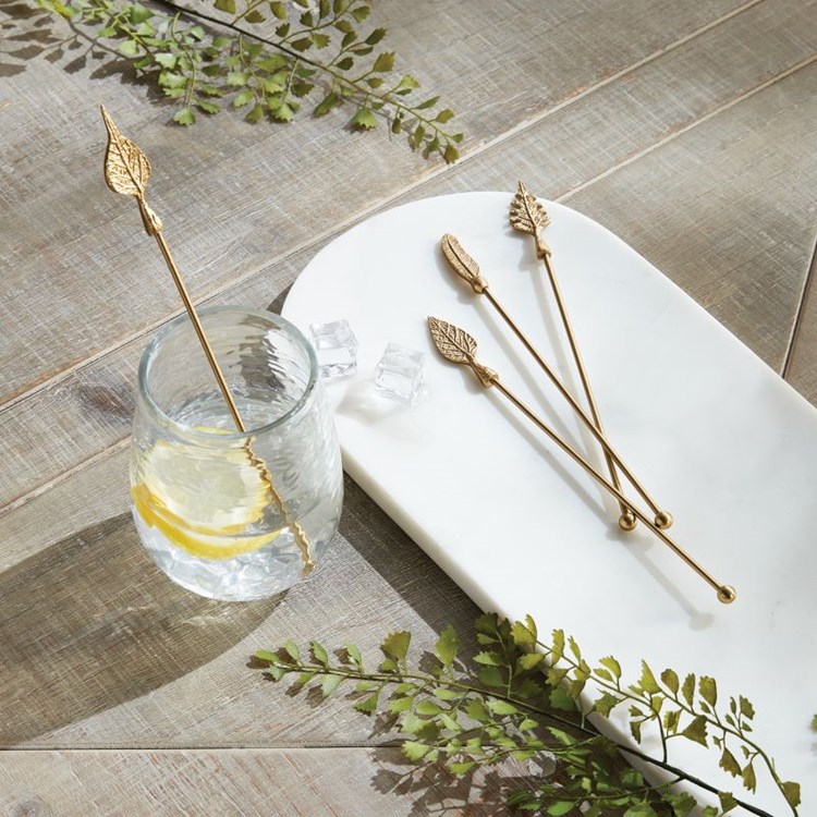 LEAF SWIZZLE STICKS, SET OF 4 | Ivystone