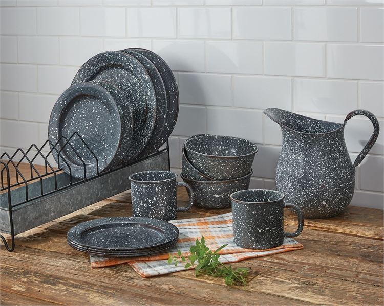 GRANITE ENAMELWARE DINNER PLATE GRAY | Ivystone