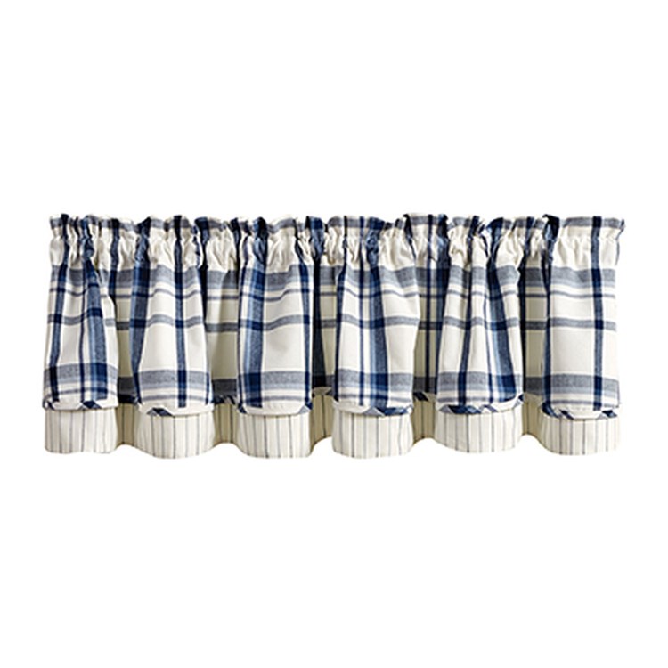 CANTON LINED LAYERED VALANCE 72X16 | Ivystone