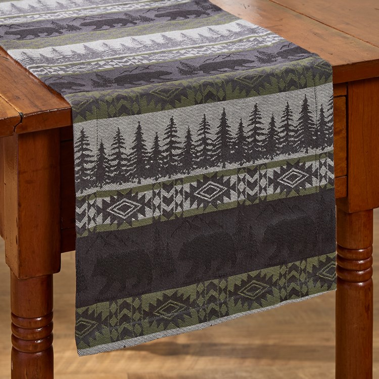 GREEN MOUNTAIN BEAR TABLE RUNNER 13X36 | Ivystone