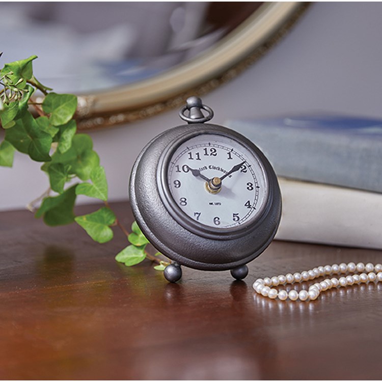 ANTIQUE PEWTER DESK CLOCK | Ivystone
