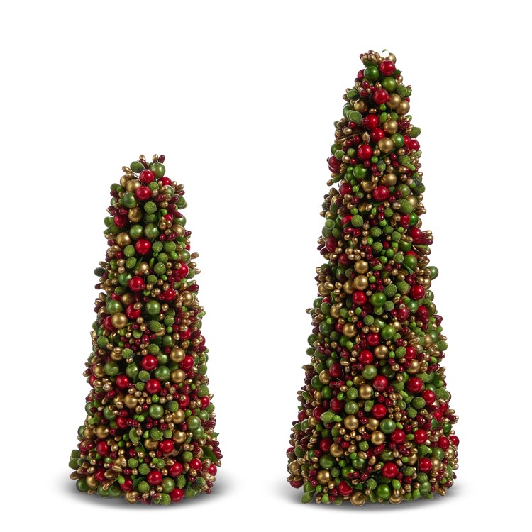 12 Beaded Berry Cone Trees | Ivystone