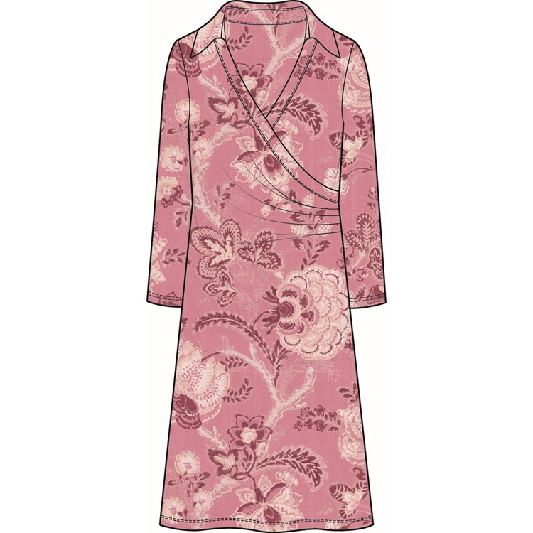 Cristina Wrap Dress Harbor River Fall Foliage XL | Ivystone