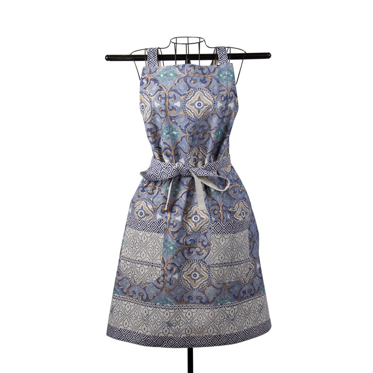 INDIGO BLOCK PRINT APRON | Ivystone