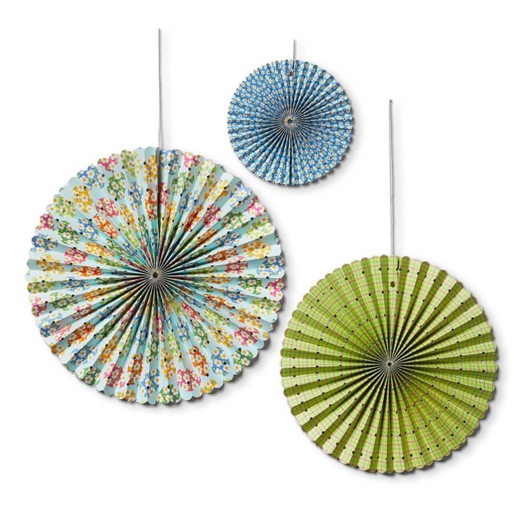 SPRING PAPER FAN DECOR S/3 | Ivystone