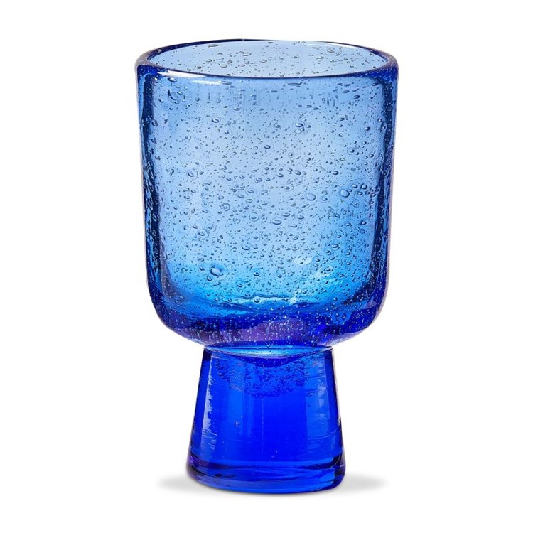 BUBBLE GLASS FOOTED ALL PURPOSE NAVY | Ivystone