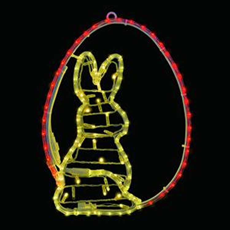 20" LED Outdoor 2D Bunny Silhoutte Sign w/ Flash | Ivystone