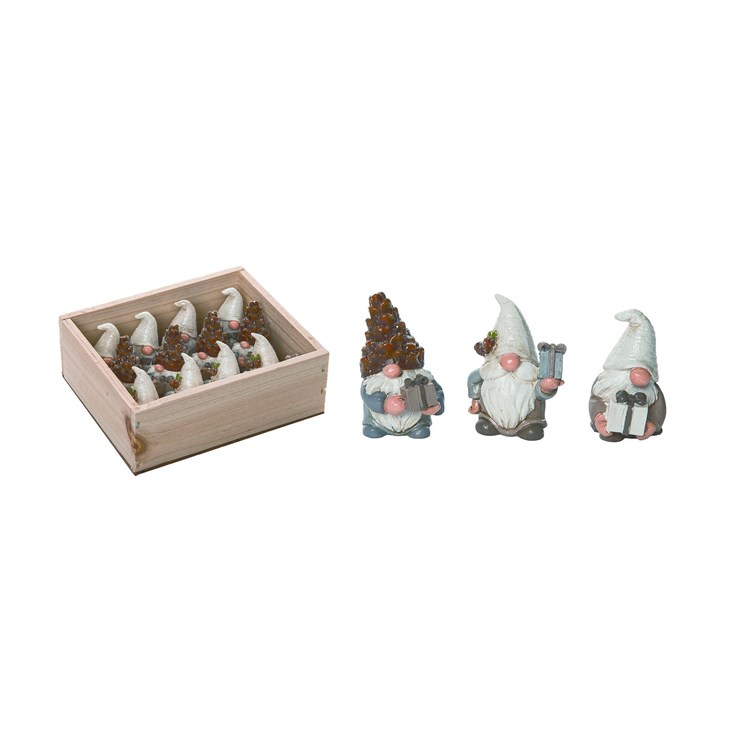 Res Mini Birch Gnome Figs In Crate S/12 | Ivystone