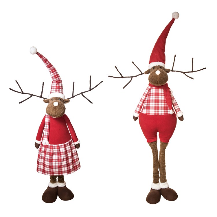 Light Up Plush Reindeer w/Telescoping Legs 2 Asst | Ivystone