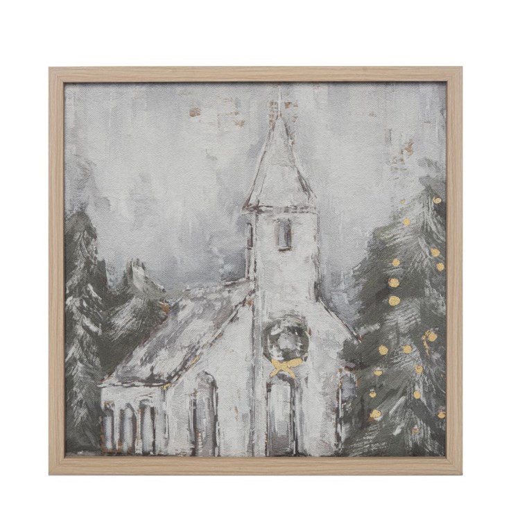 MDF/Canvas Church Scene Wall Decor | Ivystone