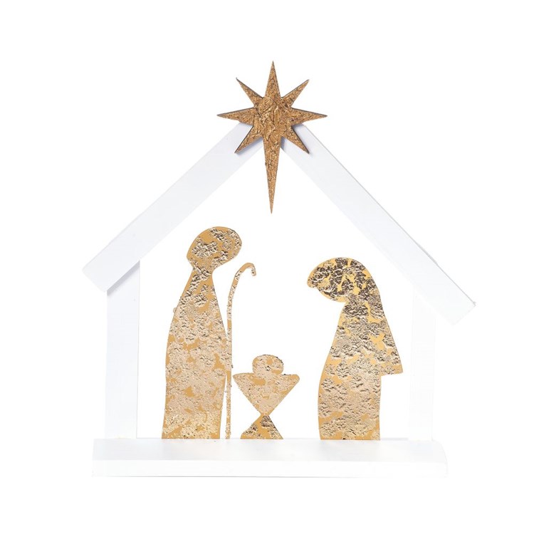 Wood/Metal Holy Family Table Decor | Ivystone