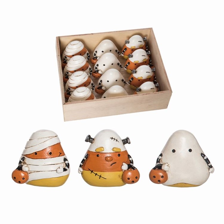 Res Mini Spooky Candy Corn Figs In Crate S/12 | Ivystone