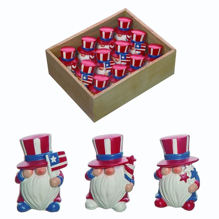 Mini Res Uncle Sam Gnomes In Crate S/12 | Ivystone