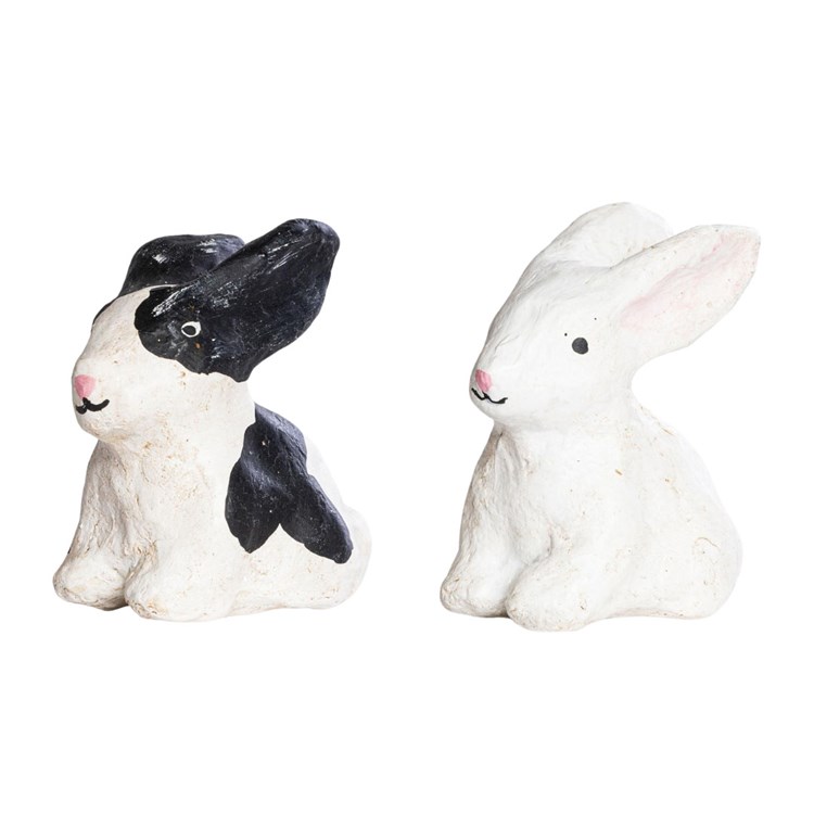 Mini Paper Mache Bunnies 2 Asst | Ivystone