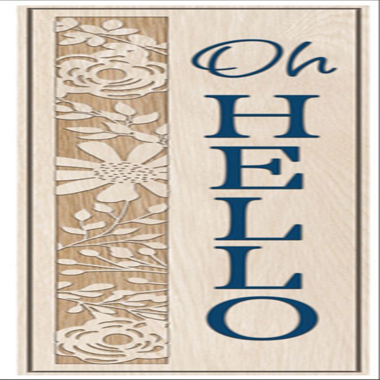 Wood Artist Blue Vertical Welcome Sign/Door Leaner | Ivystone