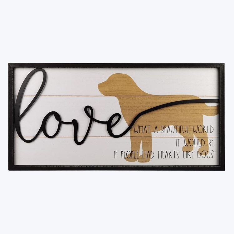 Wood Love Dog Sign | Ivystone