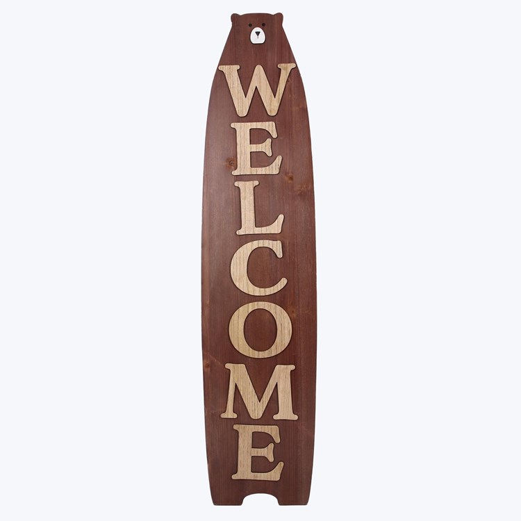 Wood Door Leaners with Raised Letters,Welcome | Ivystone