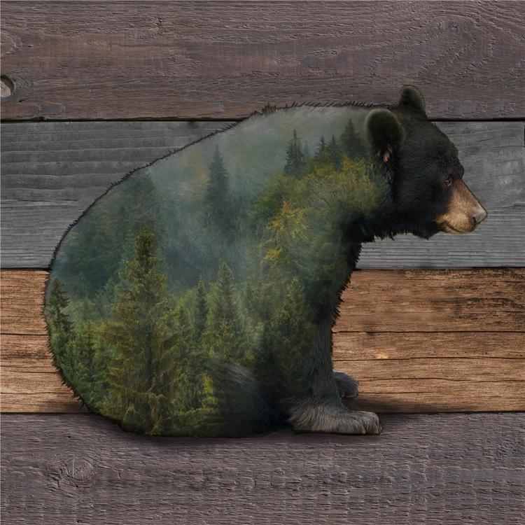 Wood Scenic Bear 4 Wall Plaque | Ivystone