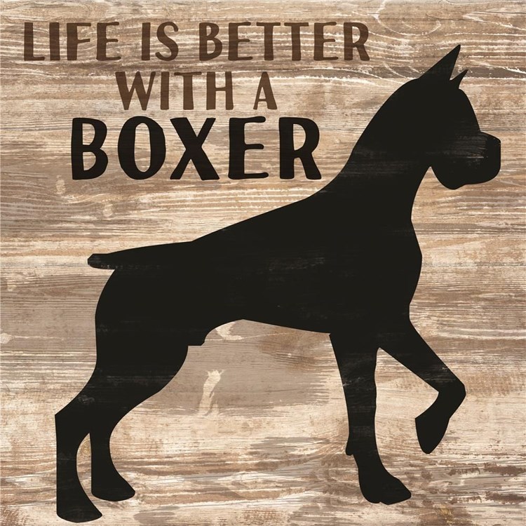 Wood Boxer Wall Plaque | Ivystone