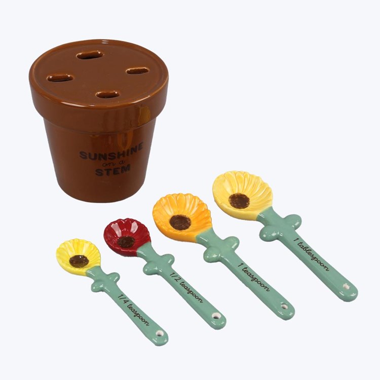 Ceramic Sunflower Measuring Cups Set | Ivystone