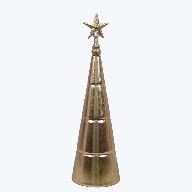 Metal Cone Shaped Christmas Tree Tabletop | Ivystone