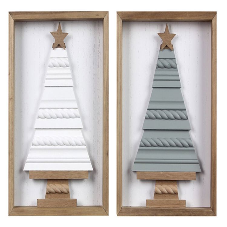 Wood Frosty Winter Tabletop Sign, 2 Ast | Ivystone