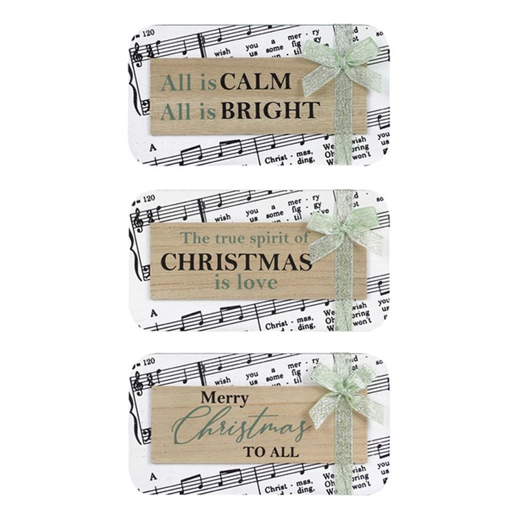 Wood Frosty Winter Tabletop Sign, 3 Ast | Ivystone