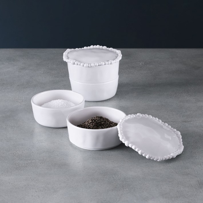 VIDA Alegria Stackable Salt-Pepper Cellar with Lid | Ivystone