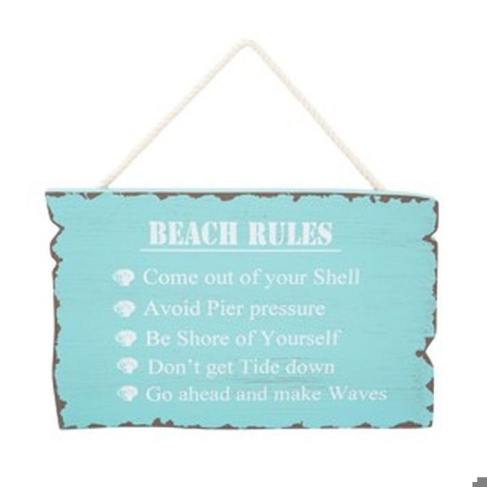TEAL BEACH RULES SIGN | Ivystone