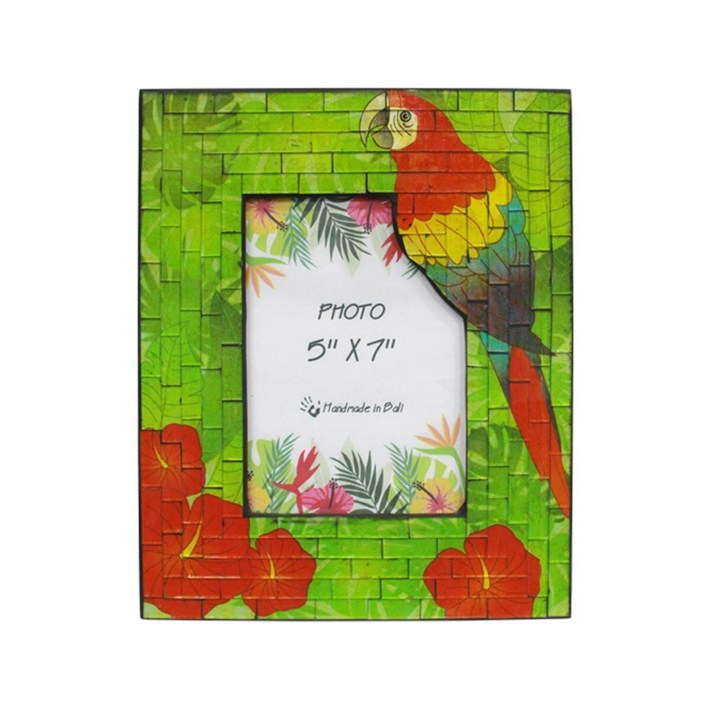 GREEN PARROT 5X7 PHOTO FRAME | Ivystone
