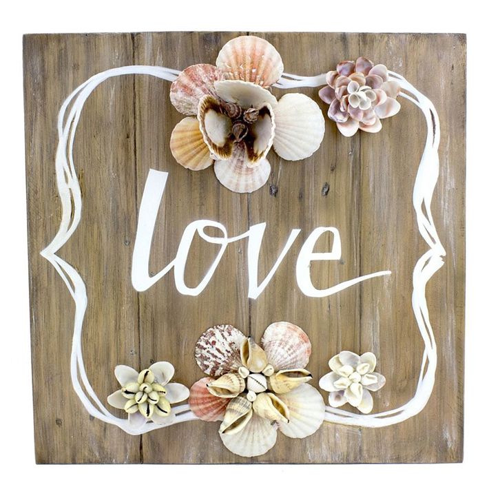 LOVE SHELL FLOWER PLAQUE | Ivystone