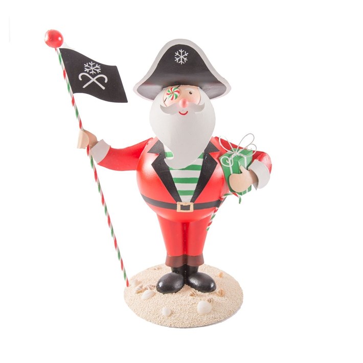 PEPPERMINT PIRATE SANTA TABLE ACCENT | Ivystone