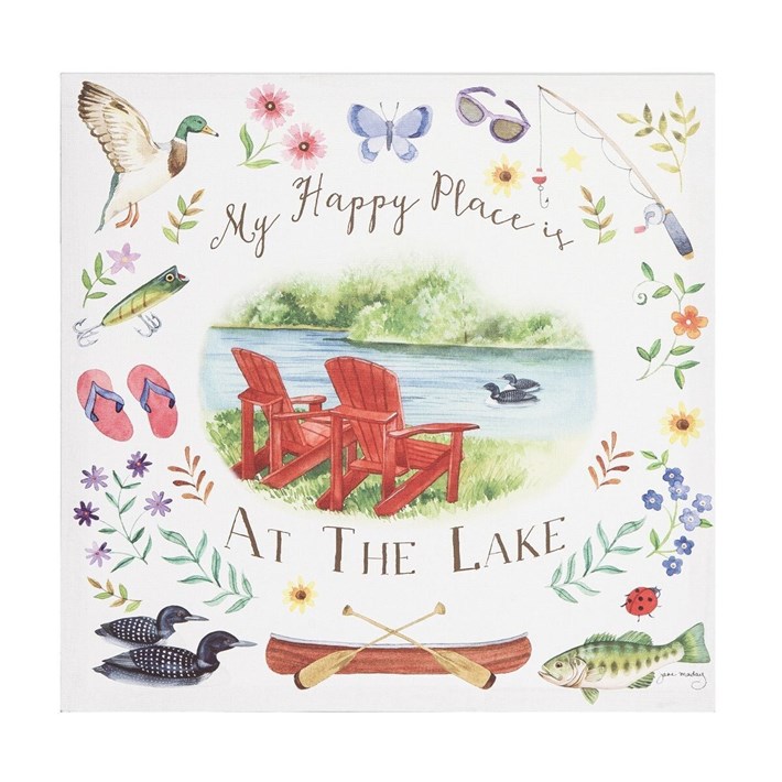 MY HAPPY PLACE AT THE LAKE WALL ART | Ivystone