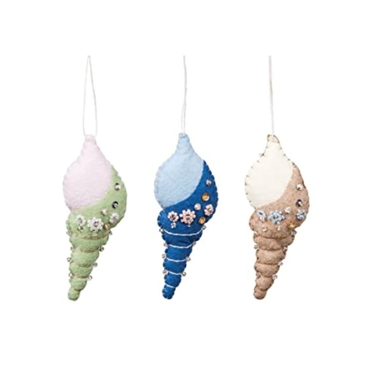 FELT SHELL ORNAMENTS A/3 | Ivystone