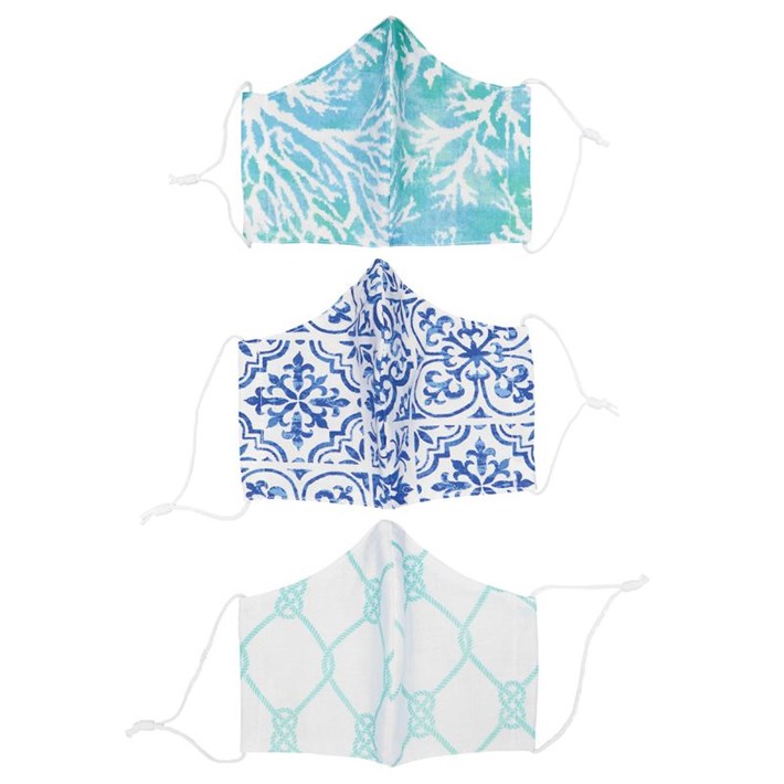 Blue Coastal Shaped Face Covering | Ivystone