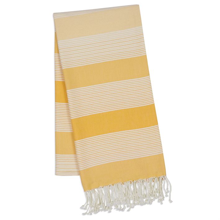 Yellow Stripe Fouta Towel/Throw | Ivystone