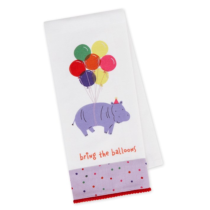 Bring Balloons Embellished Dishtowel | Ivystone
