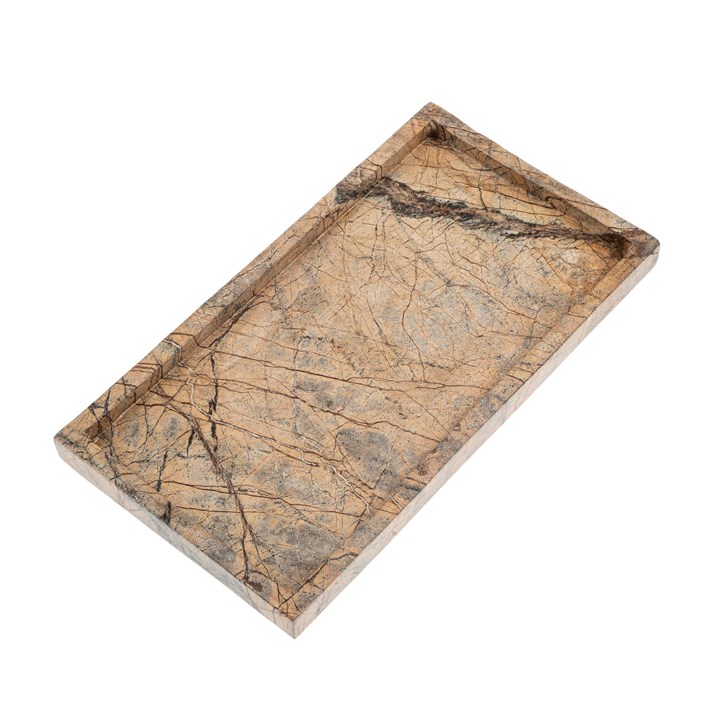 Rectangular Rainforest Marble Tray L | Ivystone