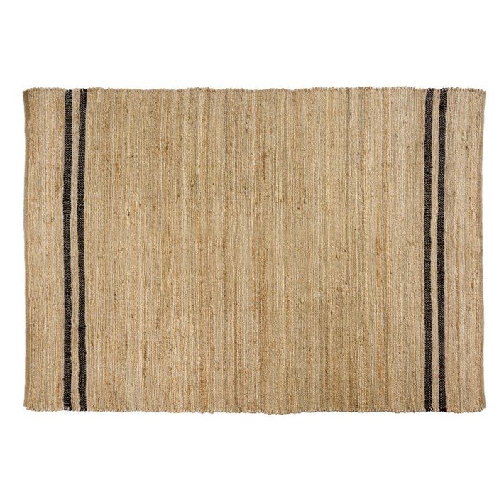 Coastal Stripe Rug, Black - 4x6 | Ivystone