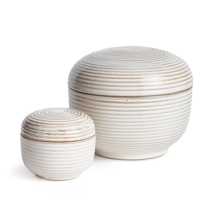 TODA DECORATIVE LIDDED JARS, SET OF 2 | Ivystone